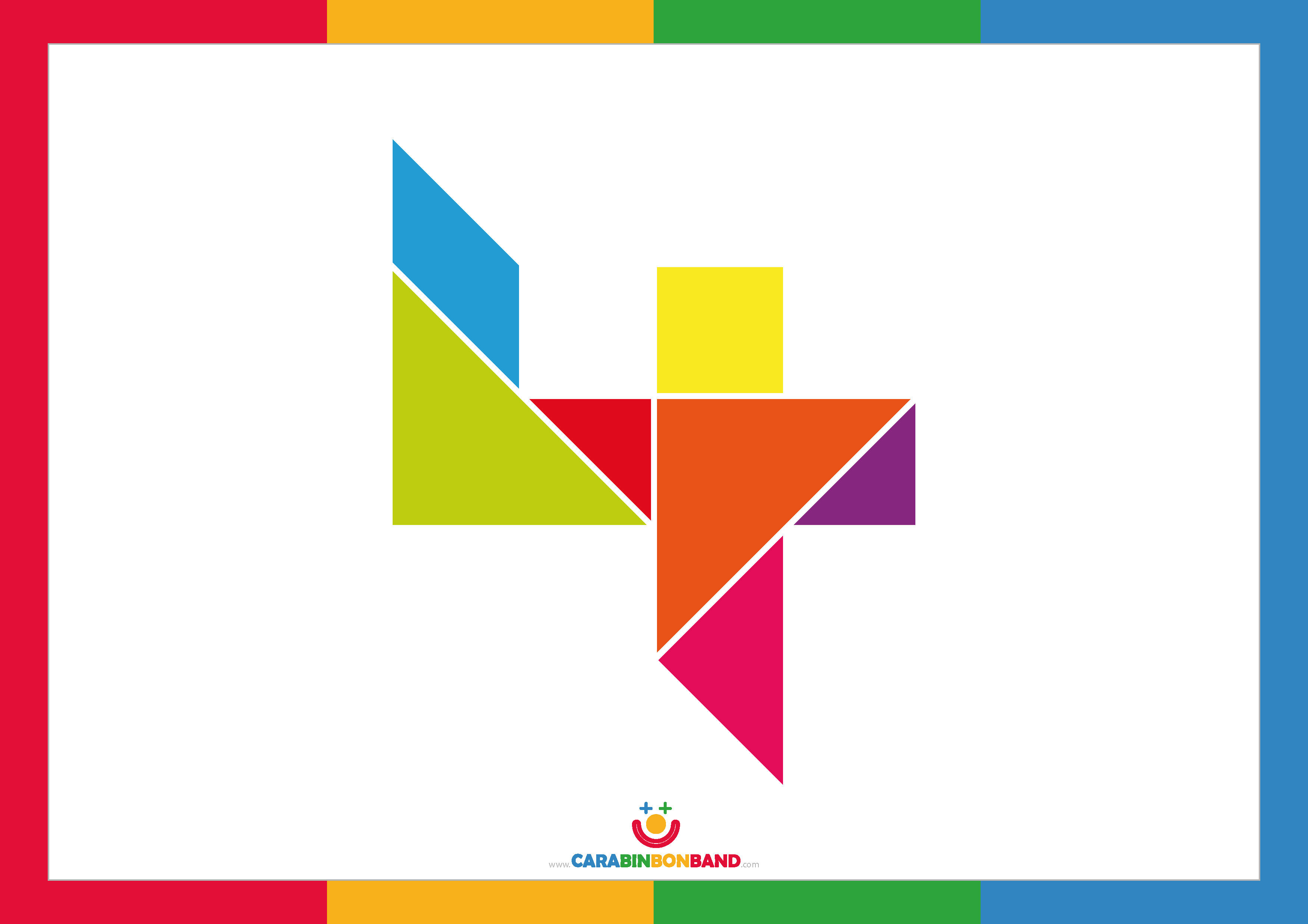 Children´s picture: Tangram number four – CARA BIN BON BAND